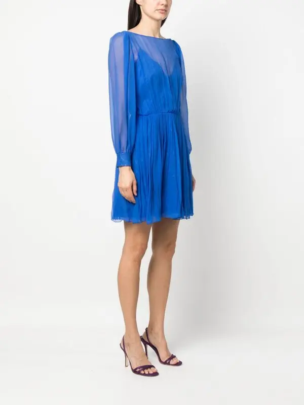 Alberta Ferretti Layered Silk Mini Dress