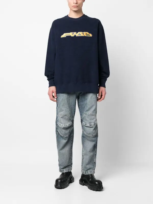 AMBUSH Graphic-print Long-sleeve Sweatshirt - Blue