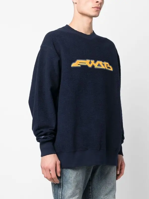 AMBUSH Graphic-print Long-sleeve Sweatshirt - Blue