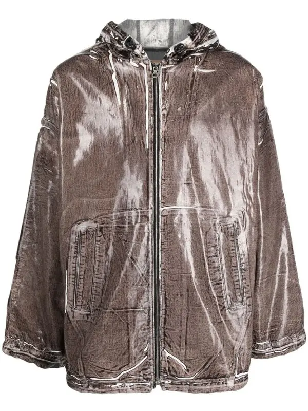 DIESEL® Coated Denim Jacket - Brown