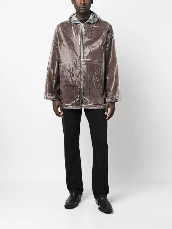 DIESEL® Coated Denim Jacket - Brown