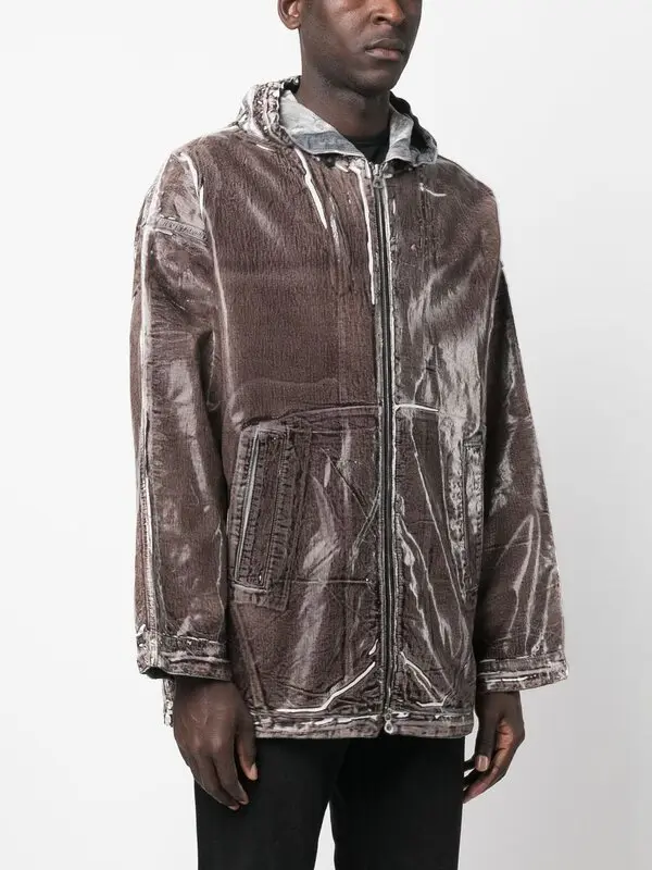 DIESEL® Coated Denim Jacket - Brown