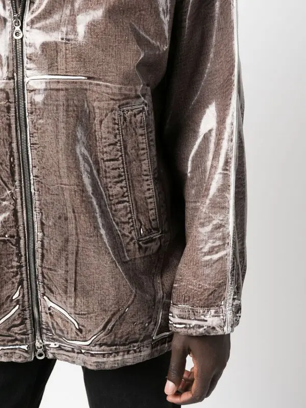 DIESEL® Coated Denim Jacket - Brown