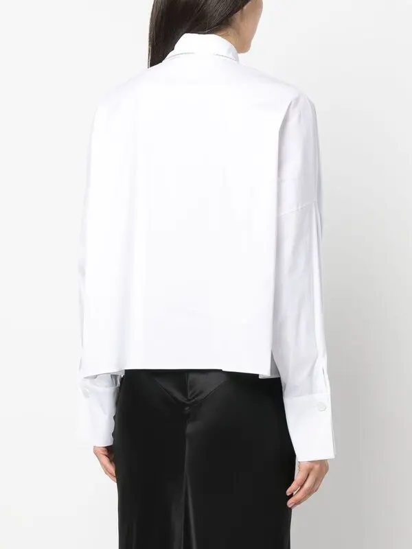 GENNY Embellished Cropped Shirt