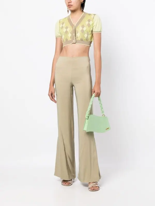 Jacquemus Argyle-check Cropped Top - Yellow