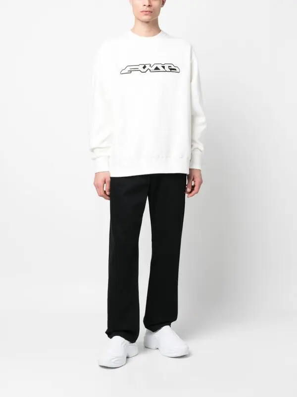 AMBUSH Logo-print Long-sleeve Sweatshirt - White