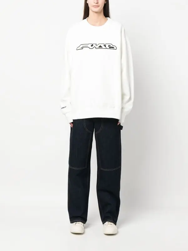 AMBUSH Logo-print Long-sleeve Sweatshirt - White
