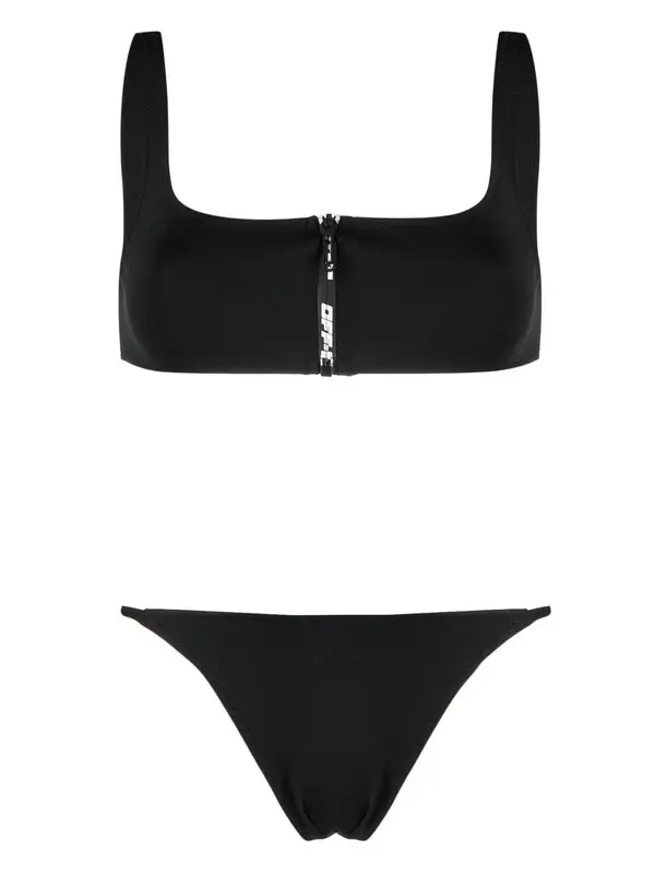 Off-White Logo-print Bikini - Black
