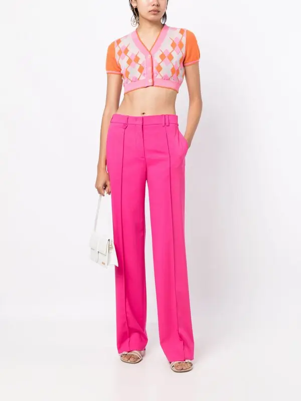 Jacquemus Argyle-check Cropped Top - Orange