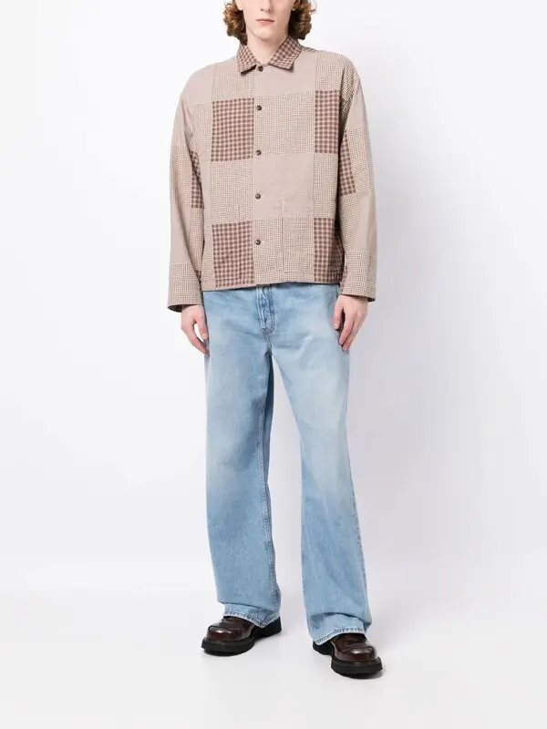You Must Create Pj Checked Long-sleeve Shirt - Brown