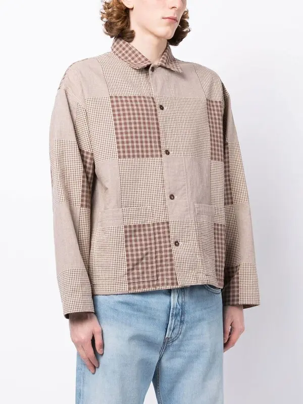 You Must Create Pj Checked Long-sleeve Shirt - Brown