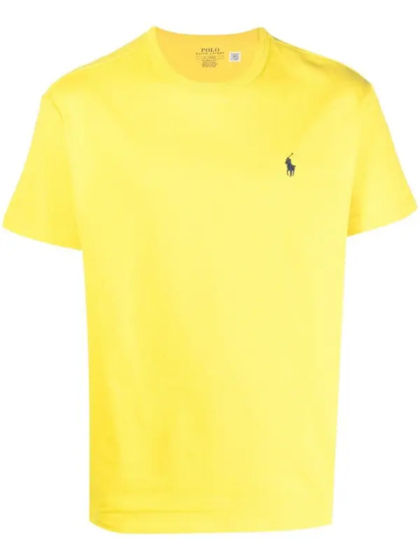 Polo Ralph Lauren Embroidered-logo Cotton T-shirt - Yellow