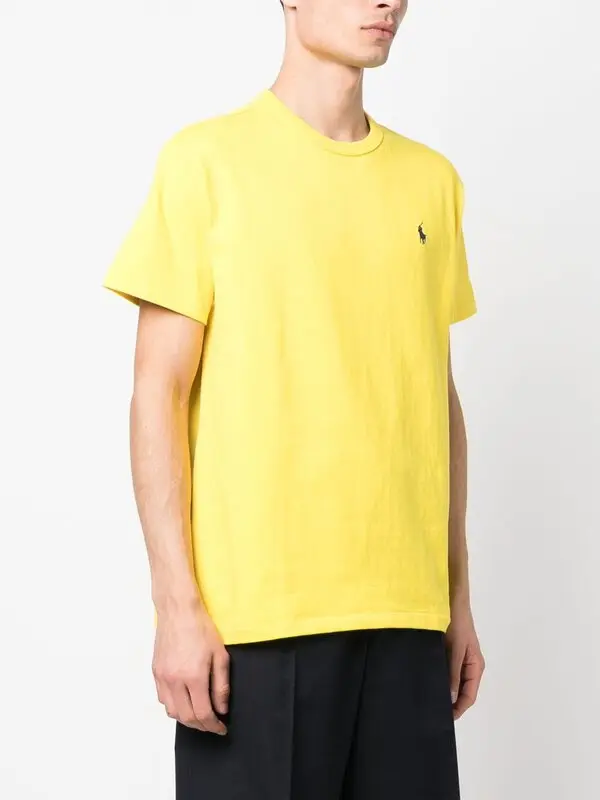 Polo Ralph Lauren Embroidered-logo Cotton T-shirt - Yellow
