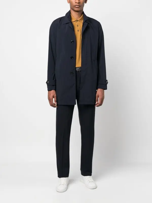 FAY Single-breasted Coat - Blue