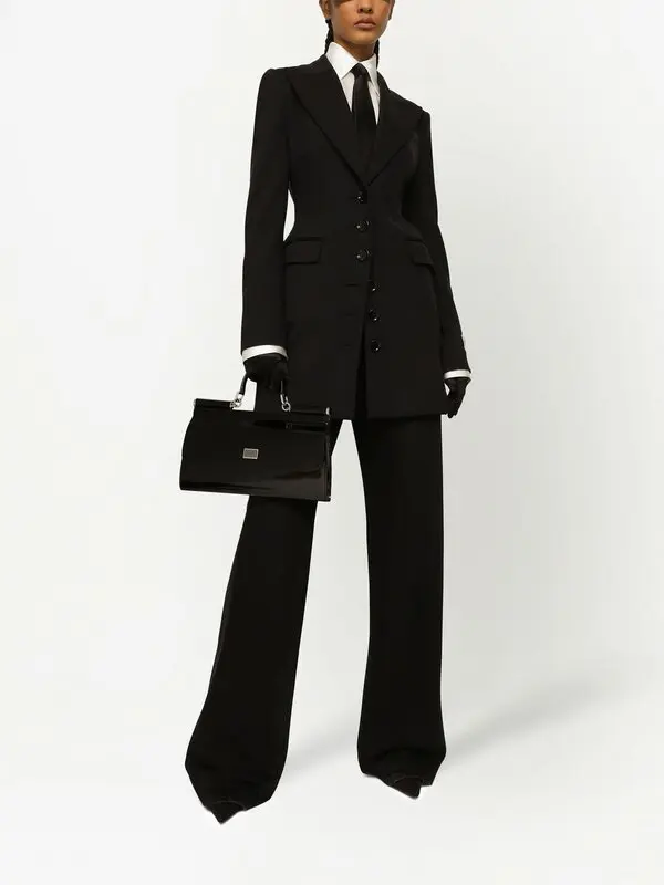 Dolce & Gabbana Kim Sicily Leather Tote Bag - Black