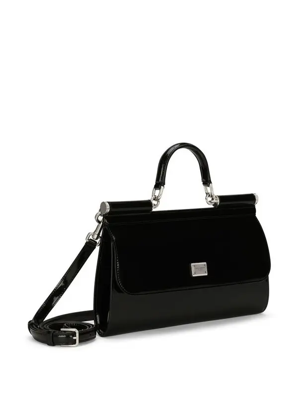 Dolce & Gabbana Kim Sicily Leather Tote Bag - Black