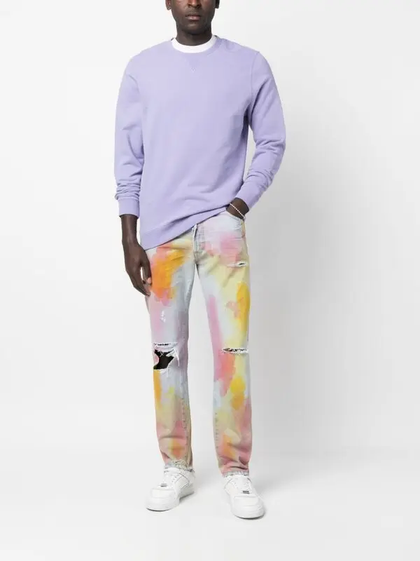 Palm Angels Tie-dye Print Slim-fit Jeans