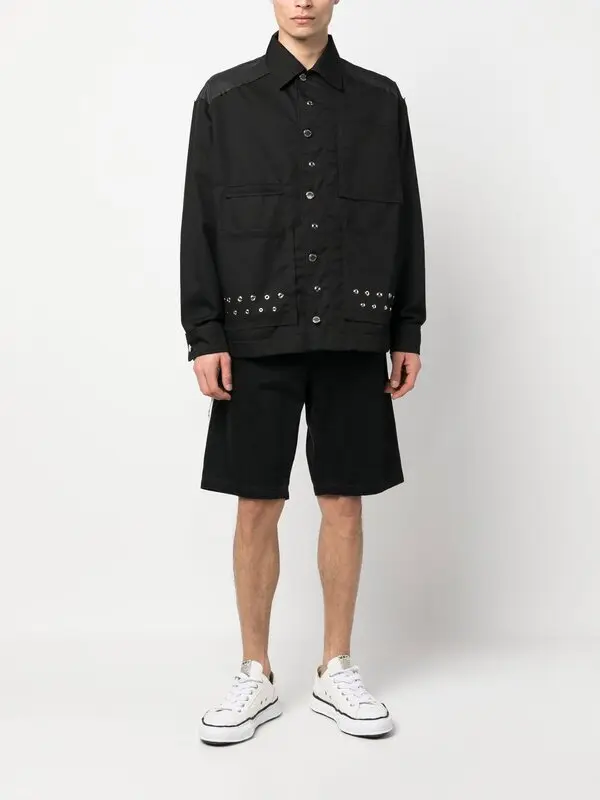 Khrisjoy Eyelet-embellished Military Jacket