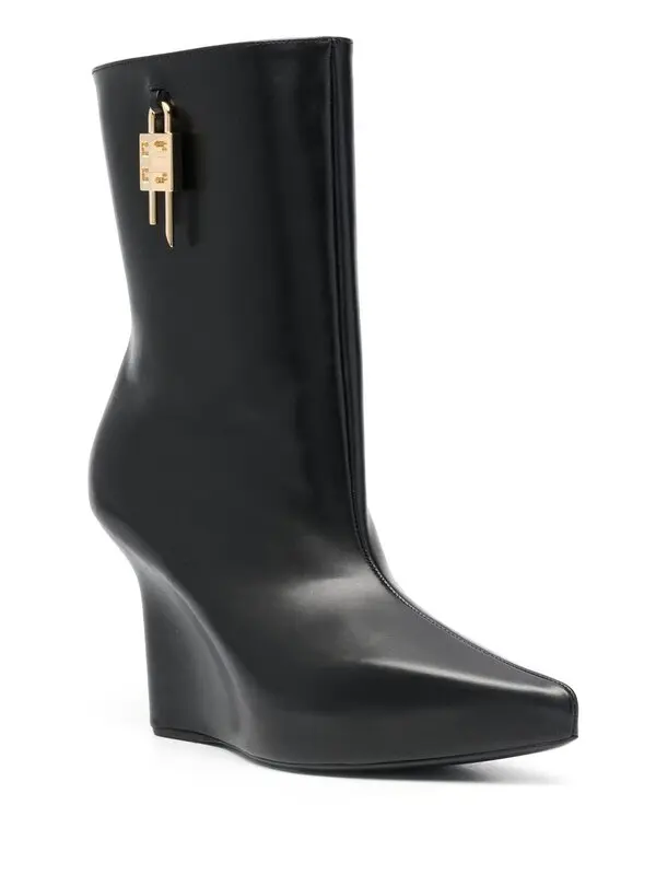 Givenchy 120mm Padlock Wedge Boots