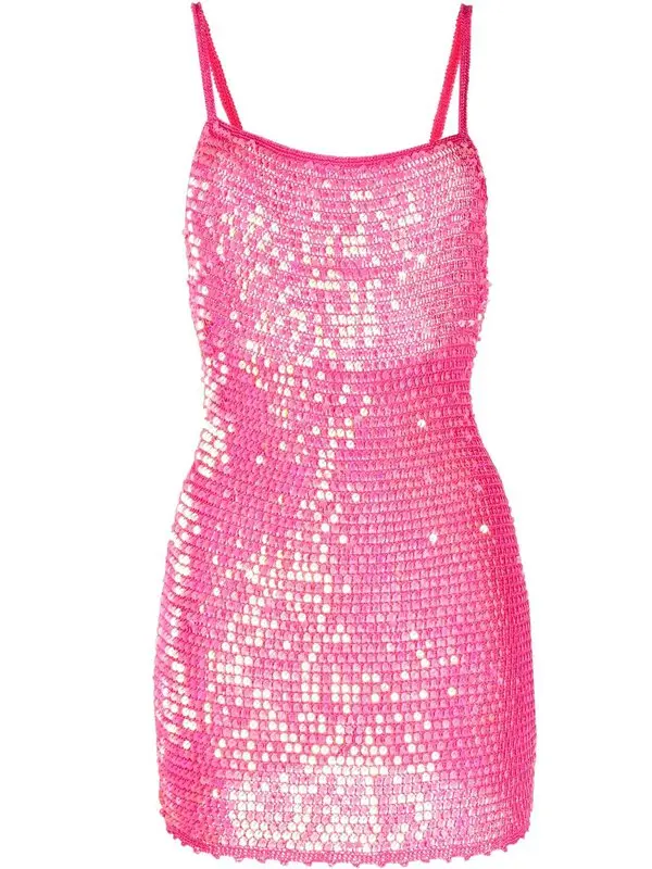 white christmas dresses Massie Sequin Crochet Dress – Retrofete