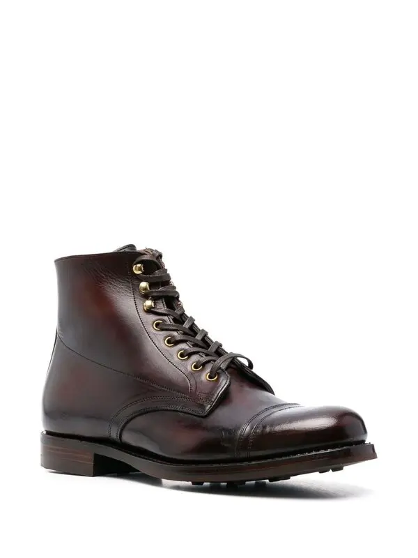Ralph Lauren Leather Lace-up Ankle Boots