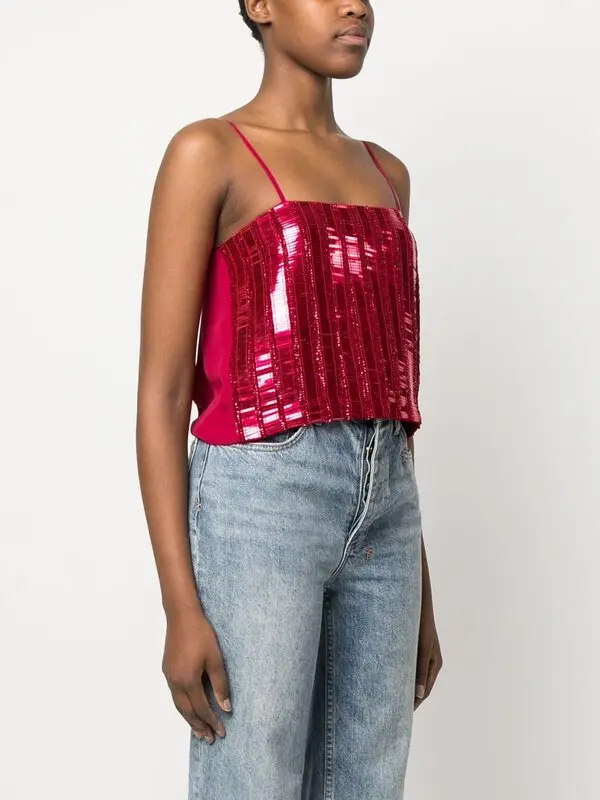 Pinko Sequin-embellished Top - Pink