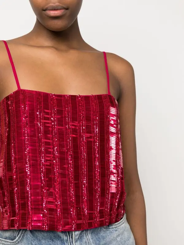 Pinko Sequin-embellished Top - Pink