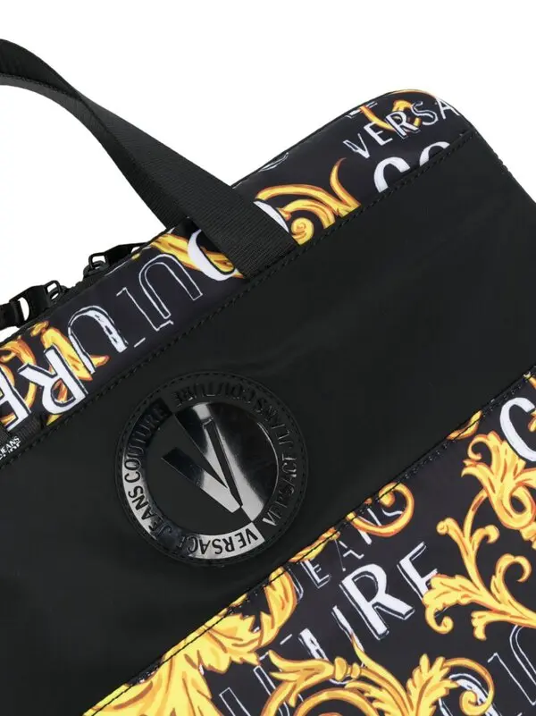 Versace Baroque Logo-print Laptop Bag