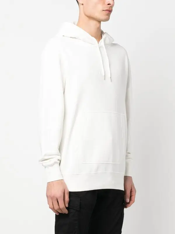 C.P. COMPANY Spray-paint Effect Cotton Hoodie - White