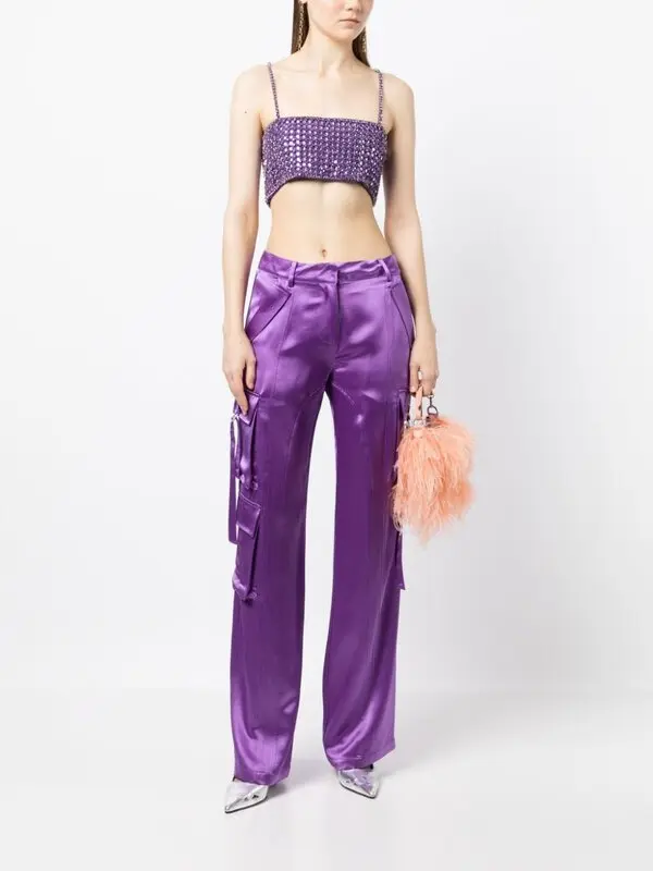 Retrofete Straight-leg Cargo Trousers - Purple