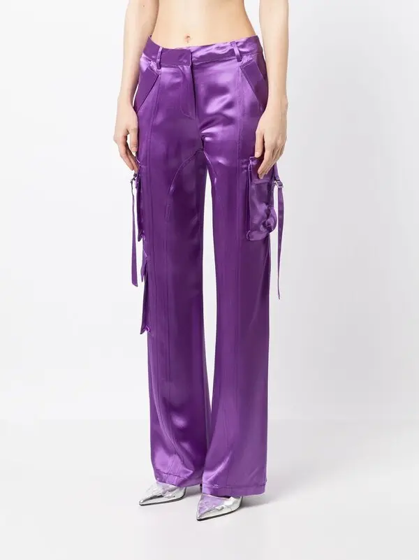 Retrofete Straight-leg Cargo Trousers - Purple