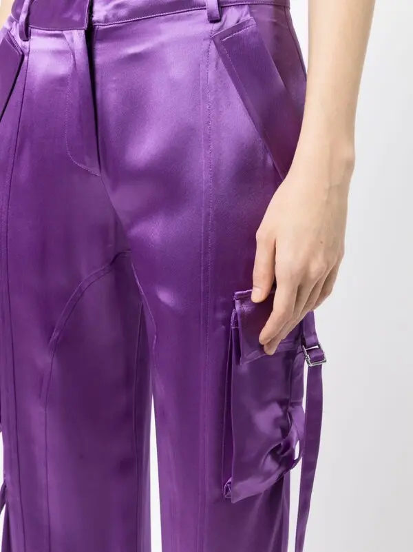 Retrofete Straight-leg Cargo Trousers - Purple