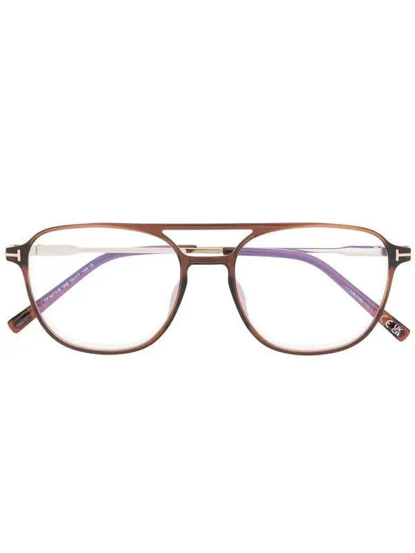 TOM FORD Pilot Frame Glasses - Brown