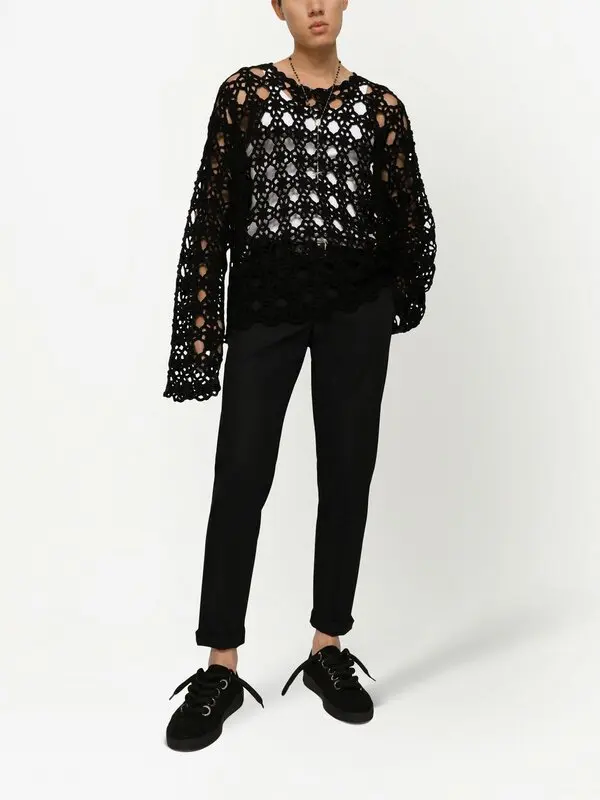 Dolce & Gabbana Open-knit Cotton Jumper