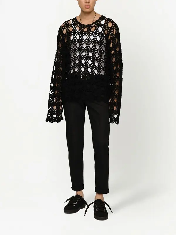Dolce & Gabbana Open-knit Cotton Jumper