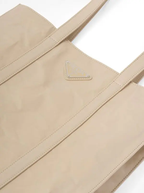 Prada Nappa Leather Tote Bag - Neutrals