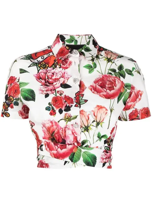 Philipp Plein Tie-detailed Shirt - White