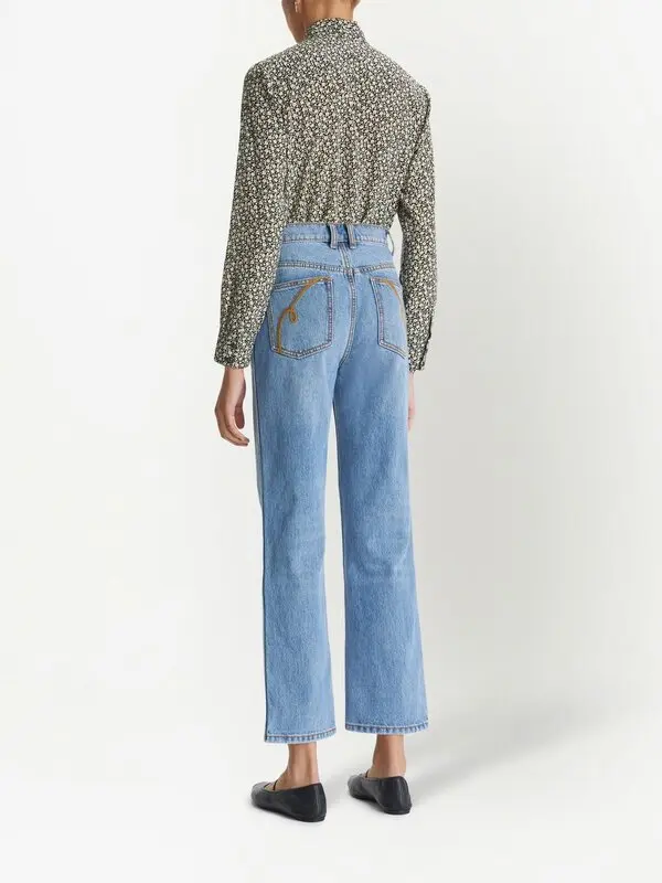 Tory Burch Ditsy Floral-print Bow Blouse