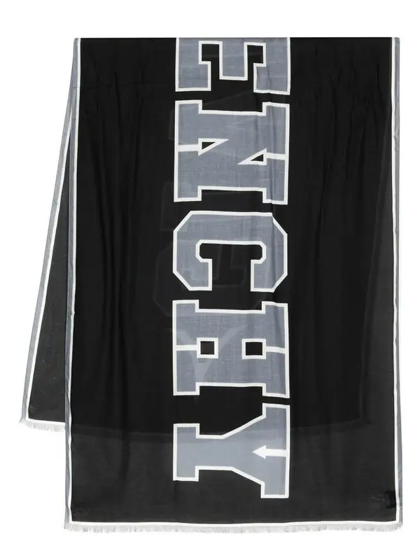 Givenchy Logo-print Lightweight Scarf - Black