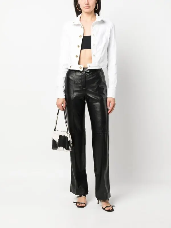 Versace Logo Patch Cropped Jacket