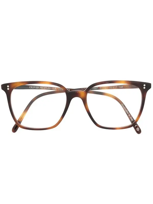 Oliver Spencer Tortoiseshell Square-frame Glasses - Brown