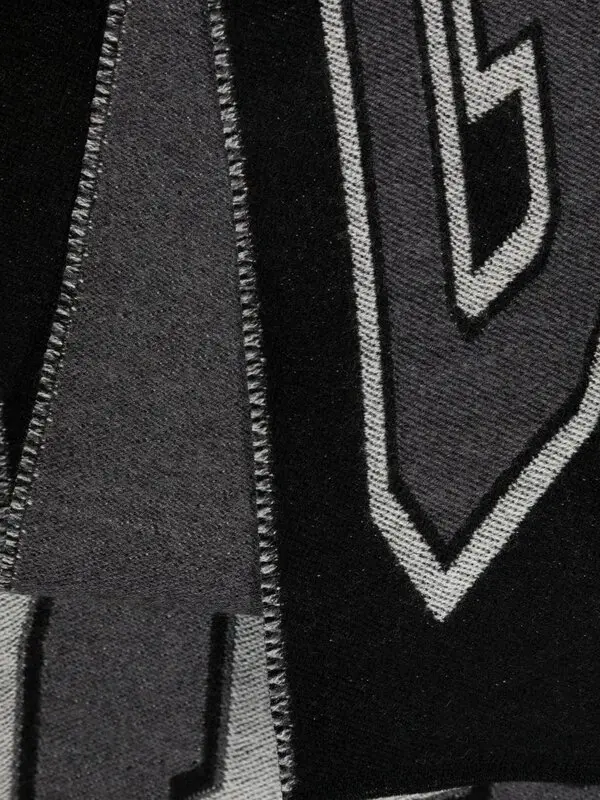 Givenchy Intarsia-knit Logo Scarf - Black