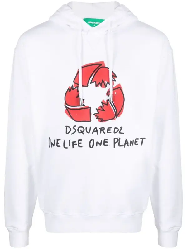 Dsquared2 Printed Drawstring Hoodie