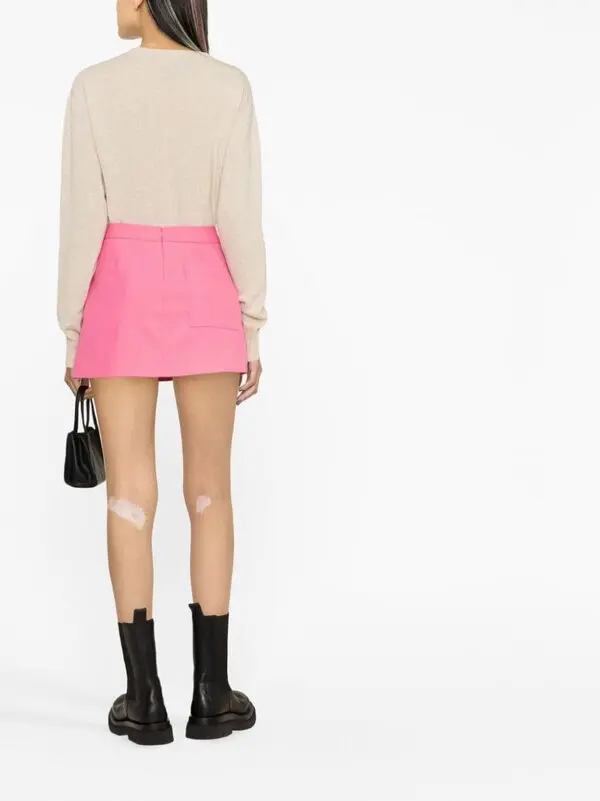 Palm Angels Stripe-detail A-line Mini Skirt - Pink