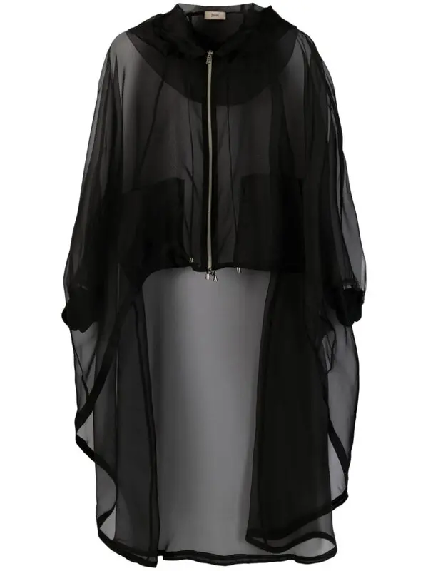 Herno Chiffon Hooded Cape