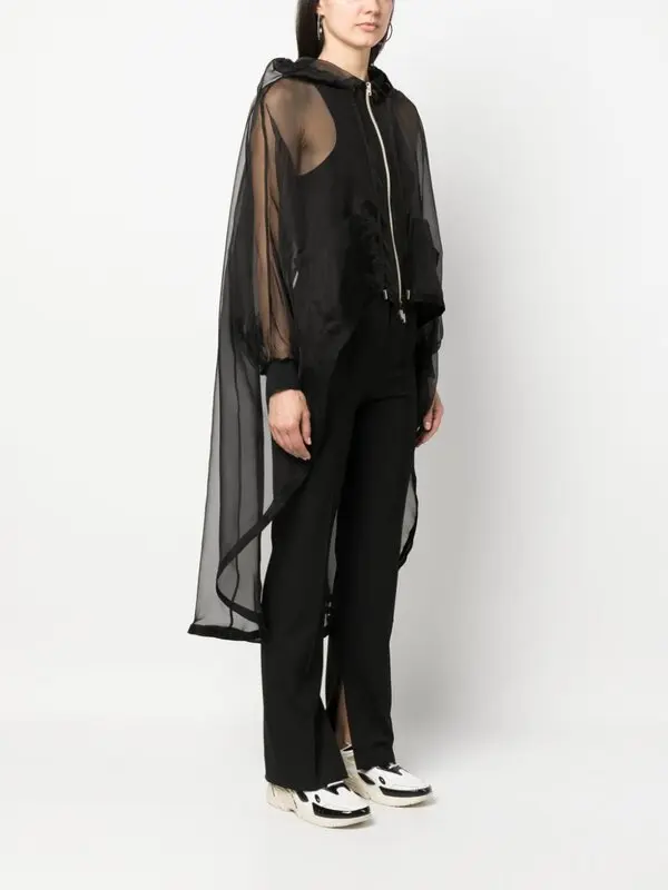 Herno Chiffon Hooded Cape