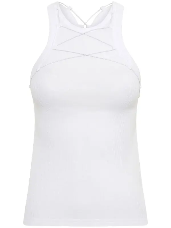 DION LEE Lock Drawstring Tank Top - White