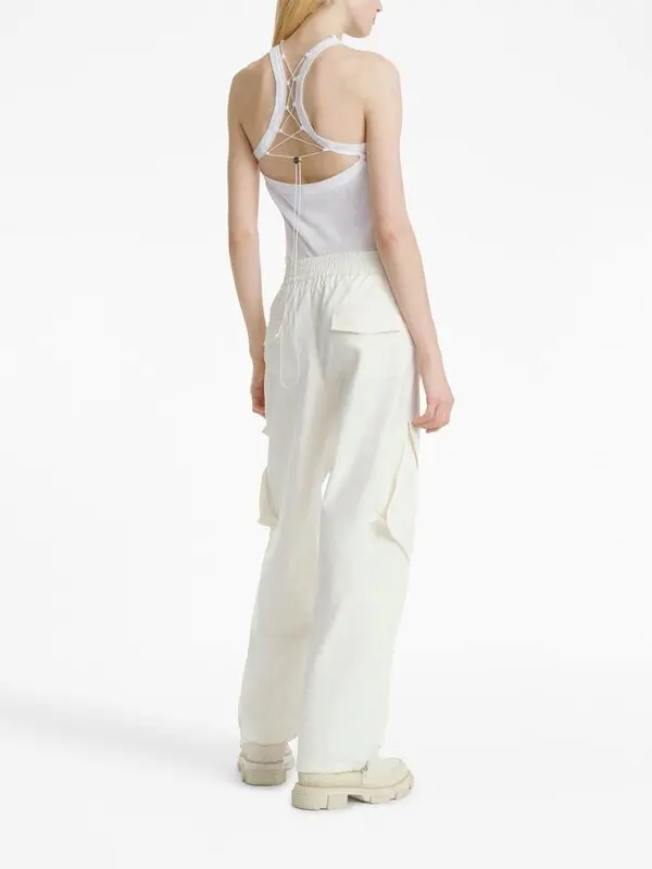 DION LEE Lock Drawstring Tank Top - White