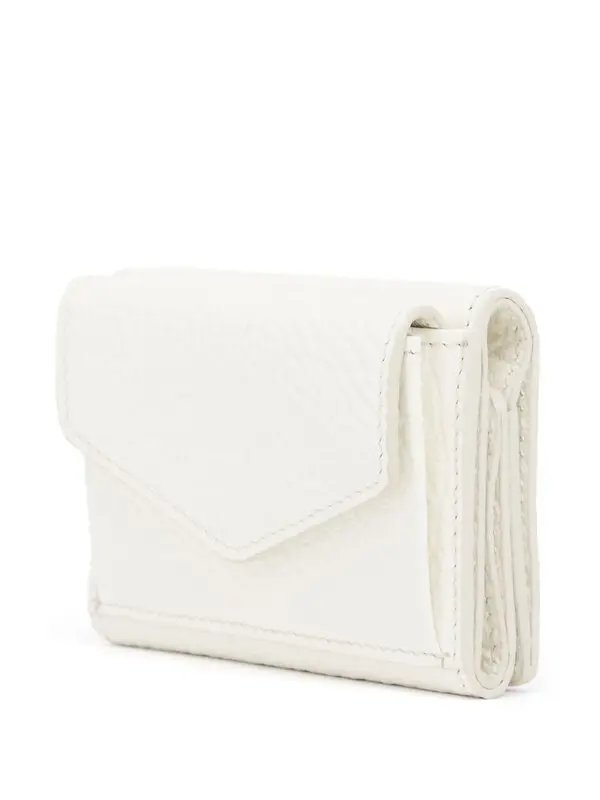MAISON MARGIELA Four-stitch Leather Bi-fold Wallet - White