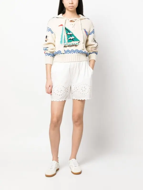Red Valentino Cut-out Detailing Shorts